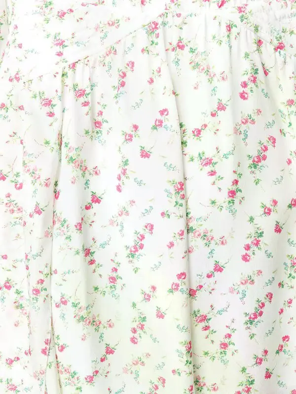 Philosophy Di Lorenzo Serafini Floral Print V-neck Silk Dress