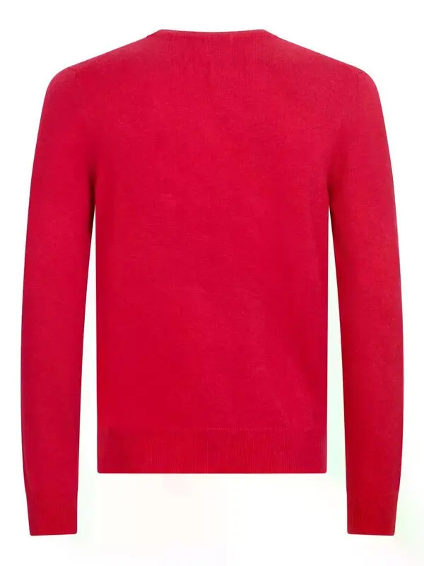 Malo Crew Neck Long Sleeve Sweater - Red