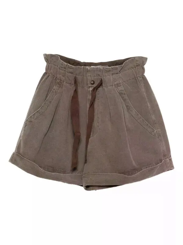 MARANT ETOILE Drawstring Pleated Shorts - Brown
