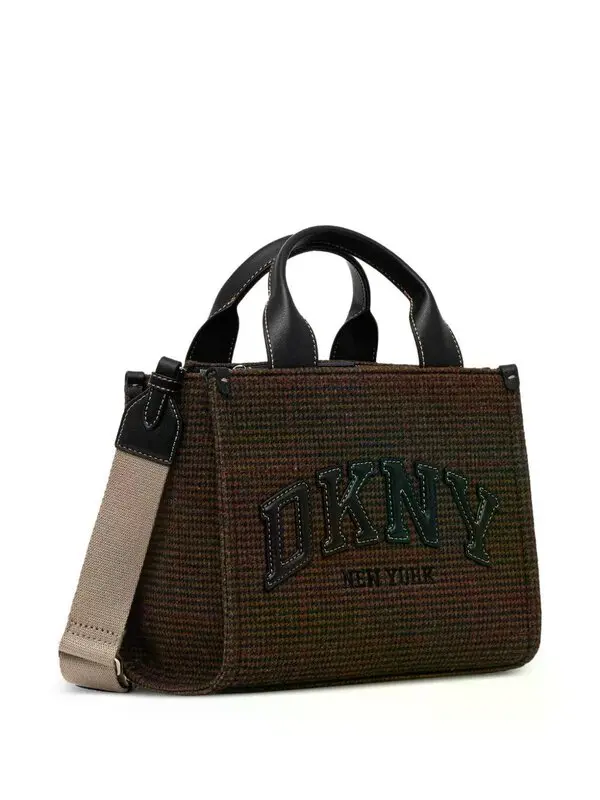 Dkny Check Appliqué Tote Bag