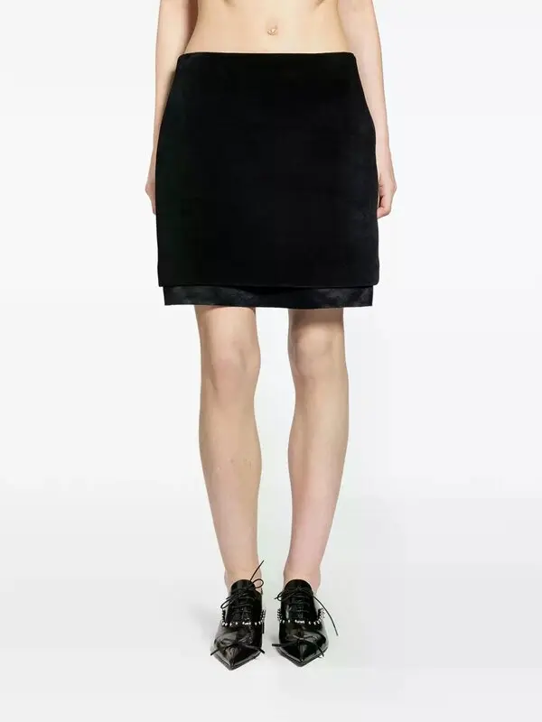 JIL SANDER Layered Mini Skirt - Black