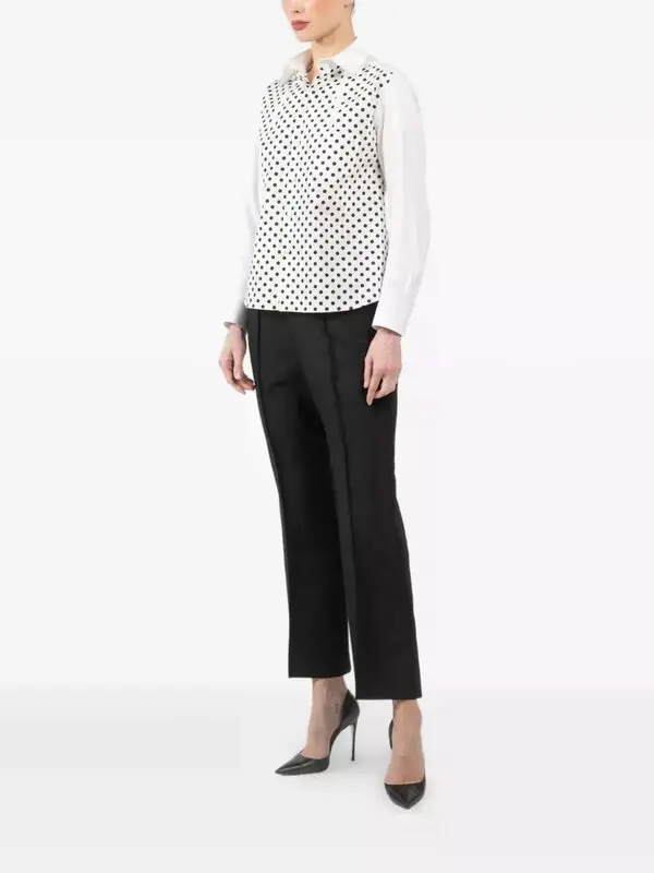 SHIRO SAKAI Polka-dot Panelled Shirt