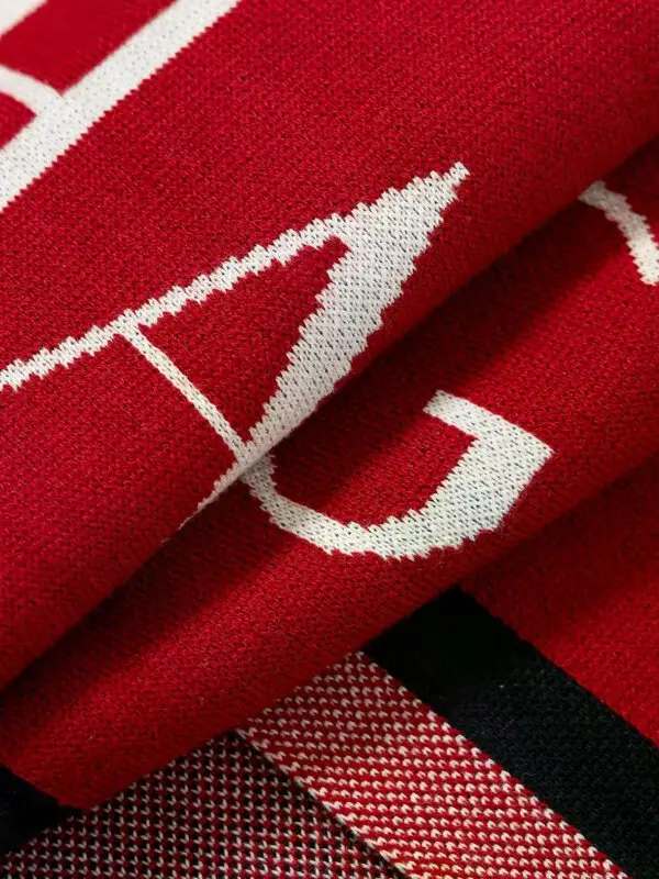 Armani Exchange Stripes-detail Scarf - Red