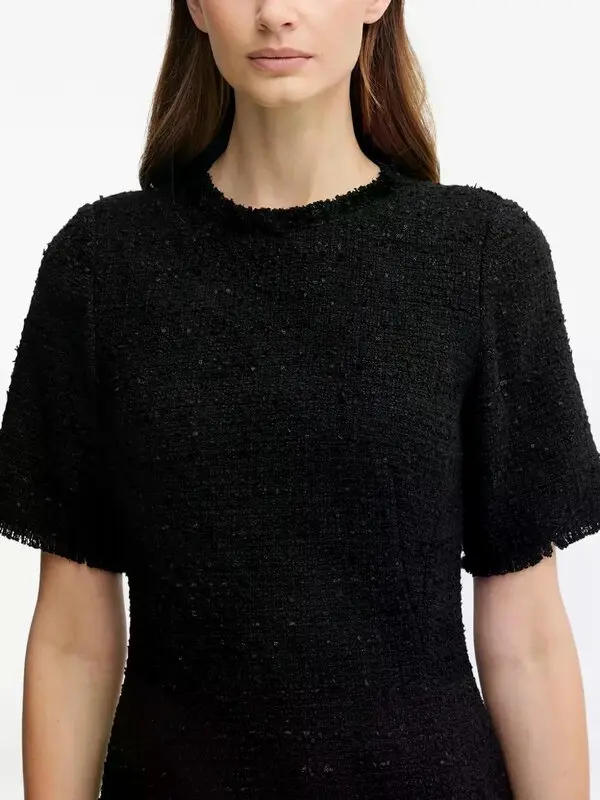 JOOP! Frayed-trim Short-sleeve Mini Dress