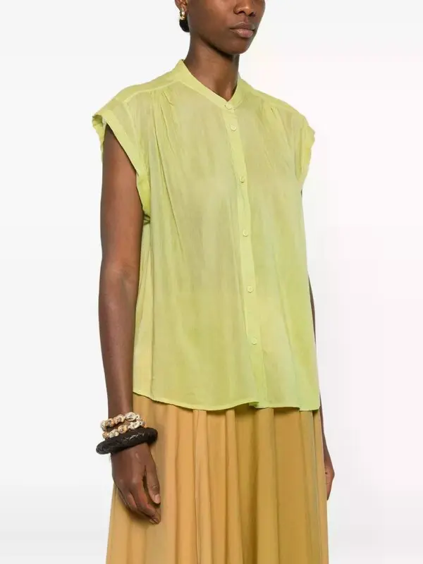 FORTE_FORTE Short-sleeve Buttoned Shirt - Yellow