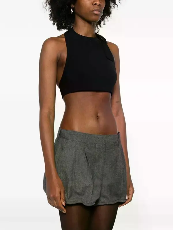 COURREGES Buckle-detail Crop Top