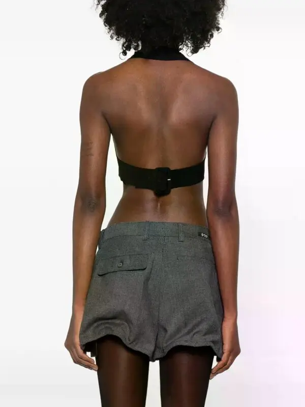 COURREGES Buckle-detail Crop Top