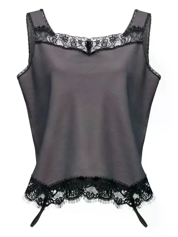 MAISON MARGIELA Lace Trim Camisole - Grey