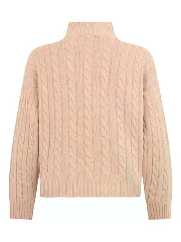 Peserico Cable Knit High Neck Sweater