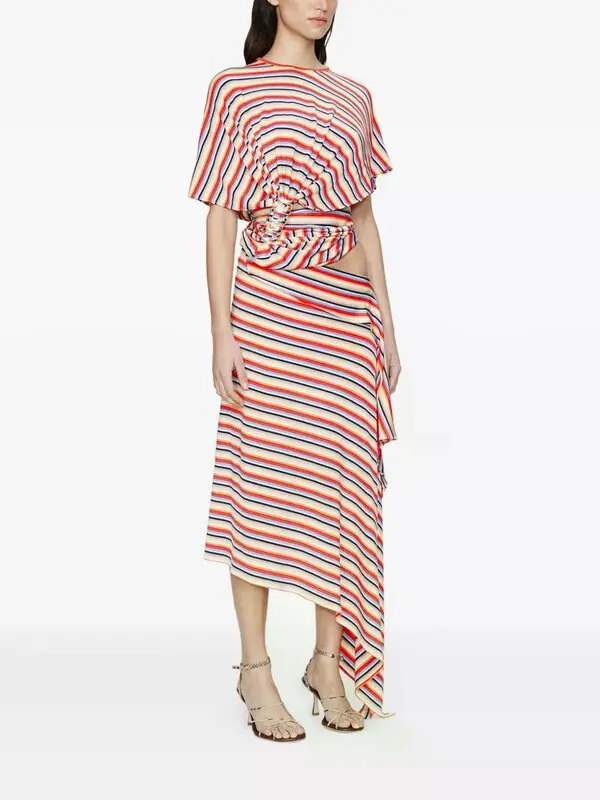 Christopher Esber Calypso Coiled Jersey Striped T-shirt