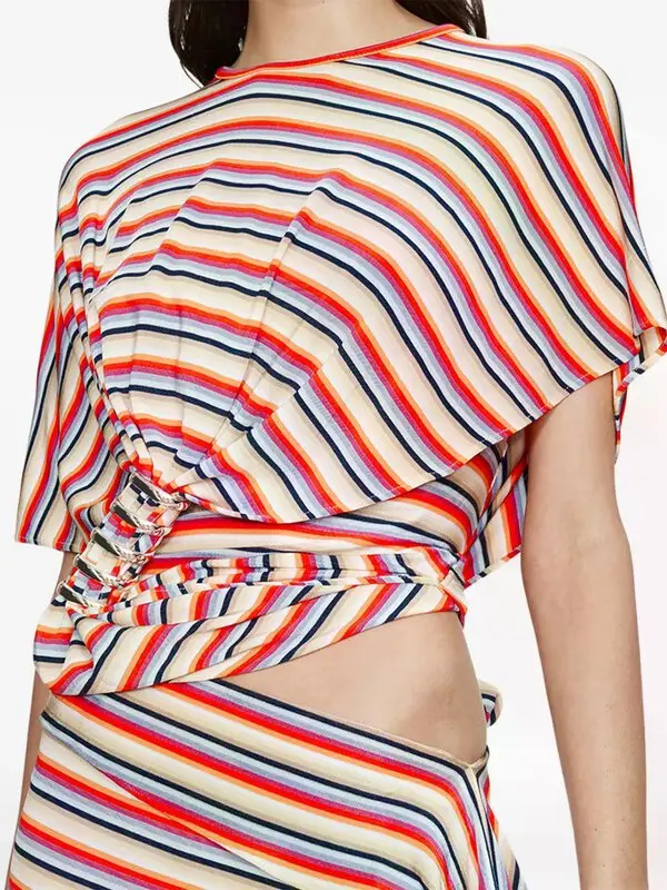 Christopher Esber Calypso Coiled Jersey Striped T-shirt