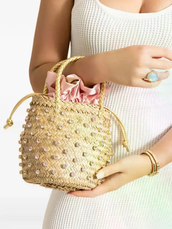 LE NINE Mini Nina Crystal-embellishment Bucket Bag