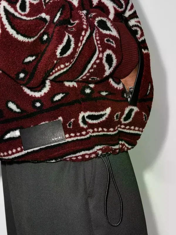 Amiri Bandana Print Fleece Jacket