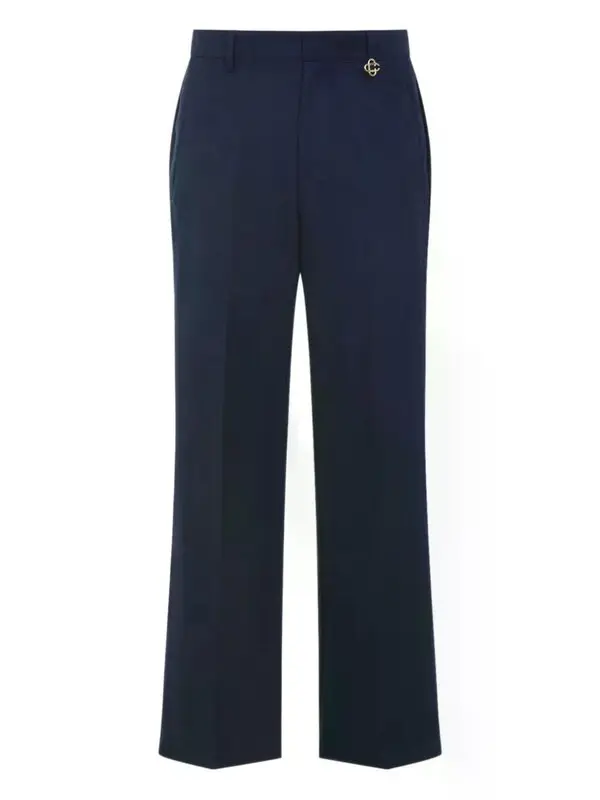 Casablanca Monogram Pattern Trousers - Blue