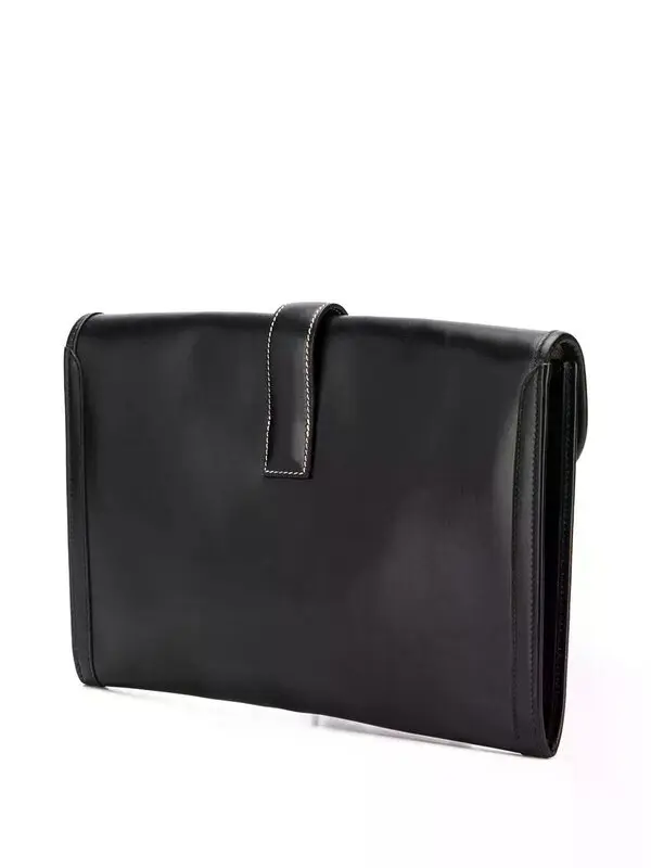 Hermès 1991 Jige Printed Clutch