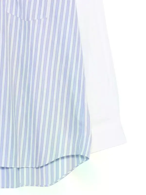Comme Des Garçons Striped Colour-block Shirt