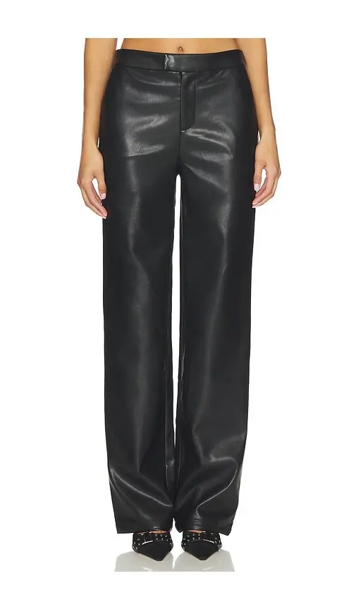 LOVERS AND FRIENDS Greta Faux Leather Trousers - Black