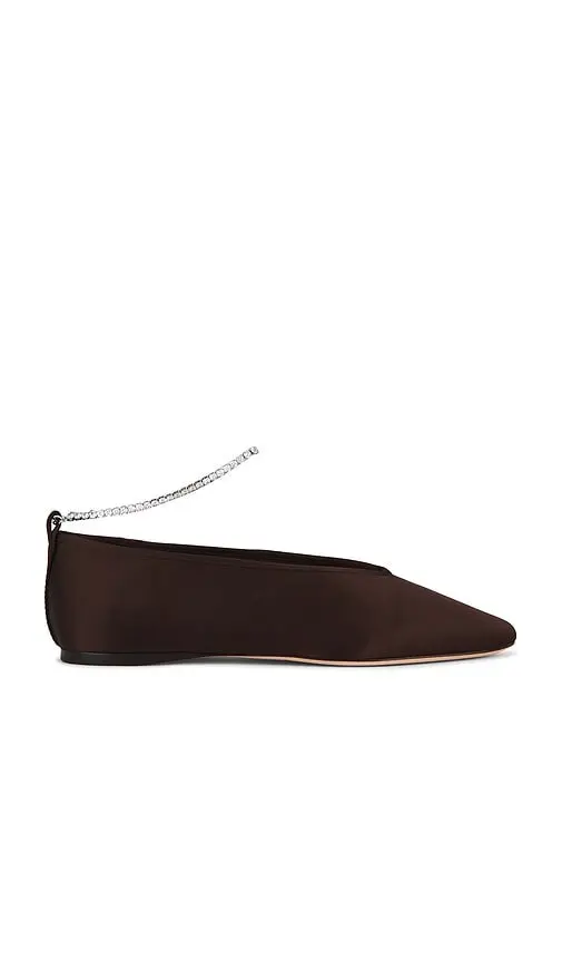 LOEFFLER RANDALL Emery Crystal Ballet Flat - Brown