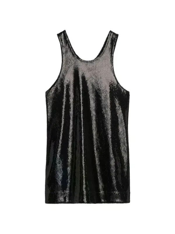 TOTEME Embellished Sequin High Neck Top - Black