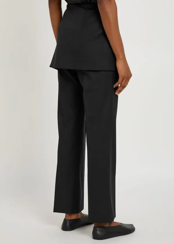 VORANIDA Layered-effect Wool-blend Trousers
