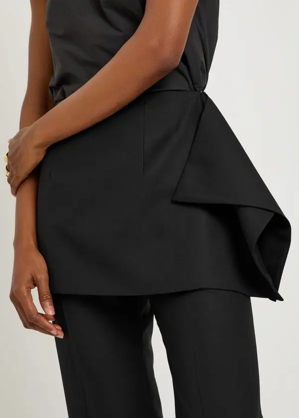VORANIDA Layered-effect Wool-blend Trousers