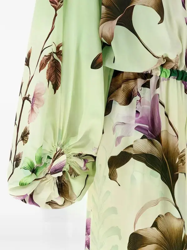 F.R.S FOR RESTLESS SLEEPERS Ruffled Floral Print Maxi Dress