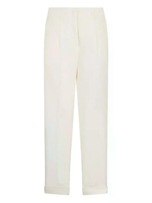 Peserico Cuffed Cotton Blend Trousers