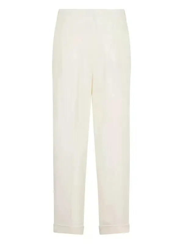 Peserico Cuffed Cotton Blend Trousers