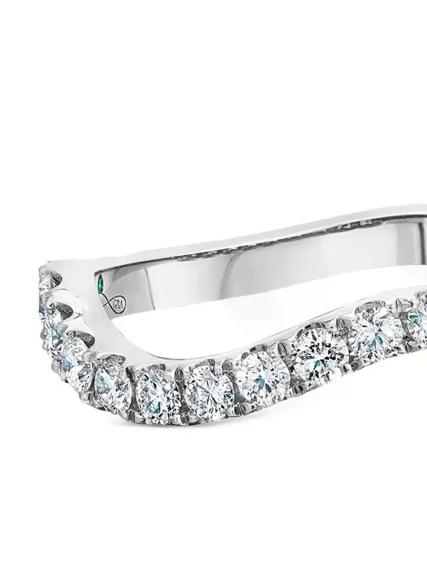 GRAZIELA 18k White Gold Diamond Band Ring
