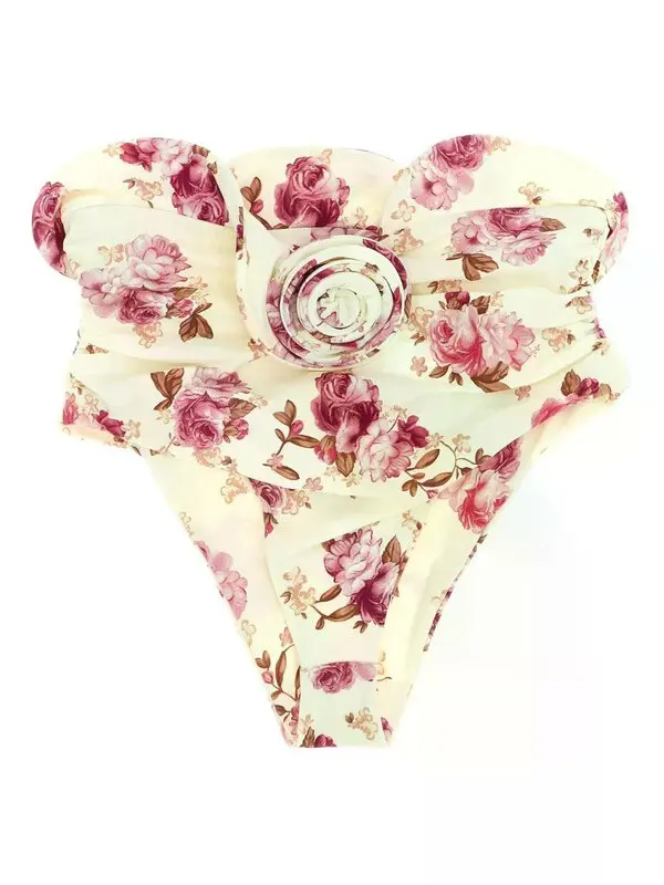 Magda Butrym Floral Appliqué Bikini Bottoms - Neutrals