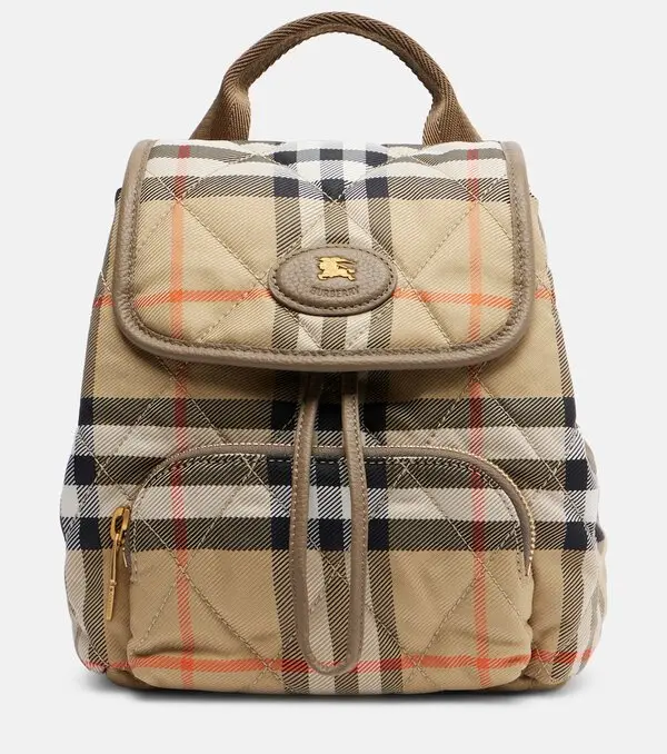 Burberry Mini Check Backpack - Beige