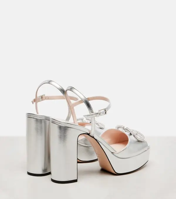 Valentino Garavani Vlogo Crystal-embellished Platform Sandals