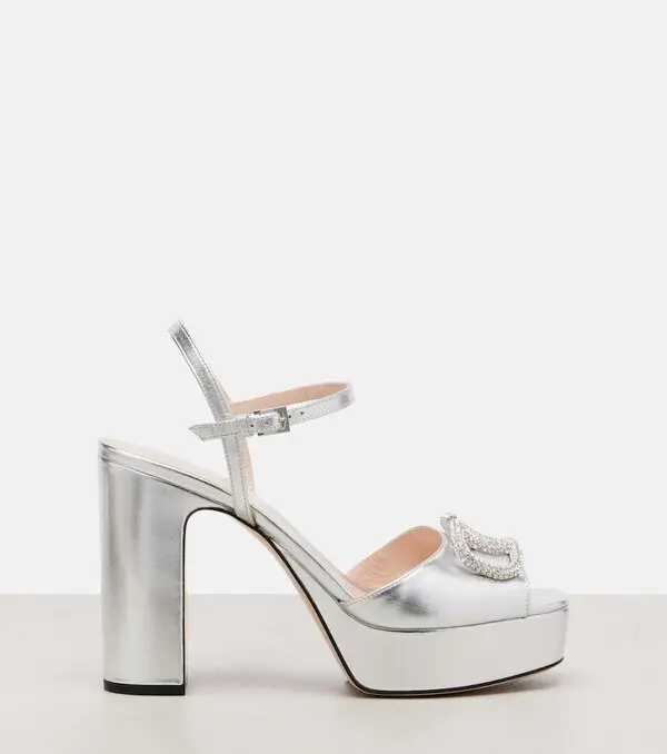 Valentino Garavani Vlogo Crystal-embellished Platform Sandals