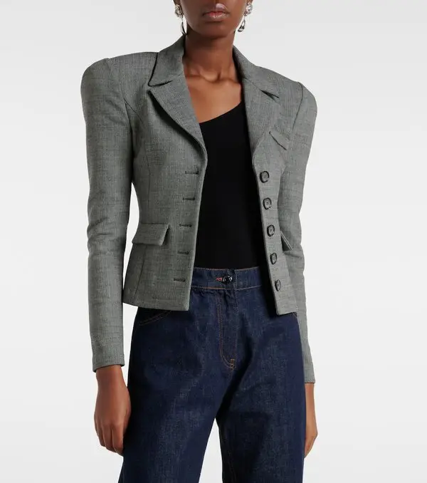 Magda Butrym Wool-blend Blazer - Grey