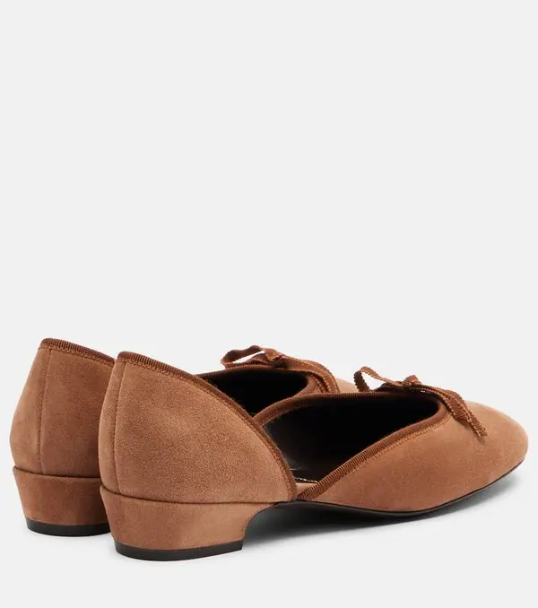 HERBERT LEVINE 24/7 Suede Ballet Flats - Brown