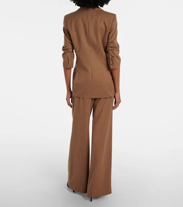 Veronica Beard Rimini Pinstripe Wide-leg Trousers