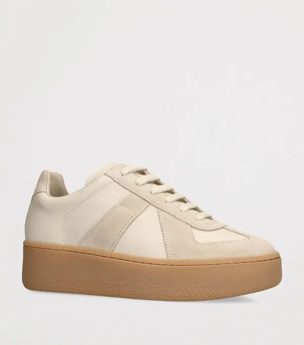 MAISON MARGIELA Leather And Suede Chunky Replica Sneakers - Beige
