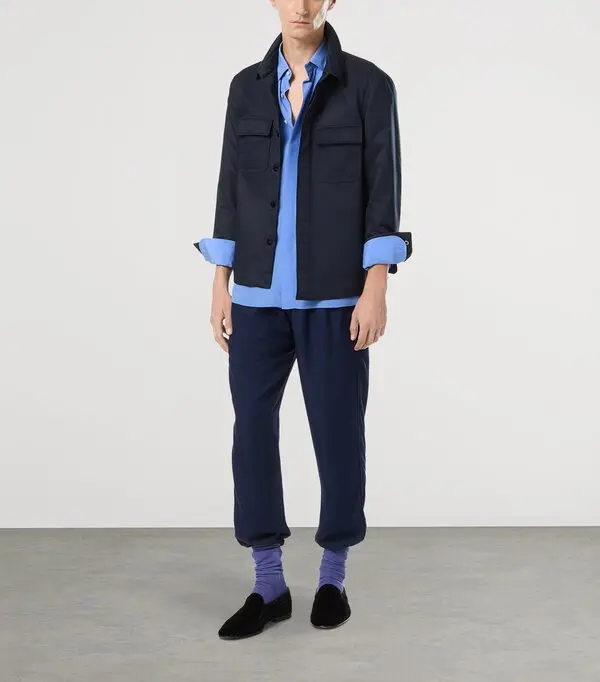 TOM FORD Leather-trim Overshirt