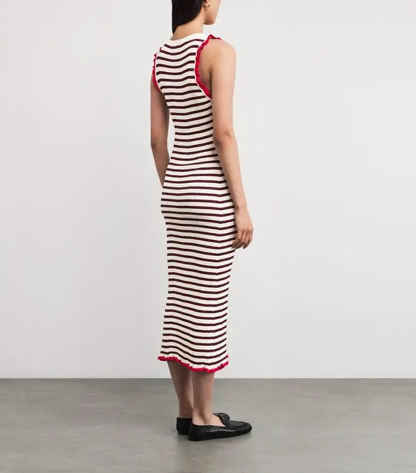 Claudie Pierlot Stripe Midi Knitted Dress