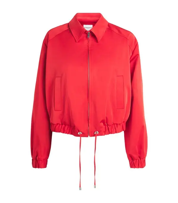 Claudie Pierlot Satin Drawstring-hem Jacket - Red