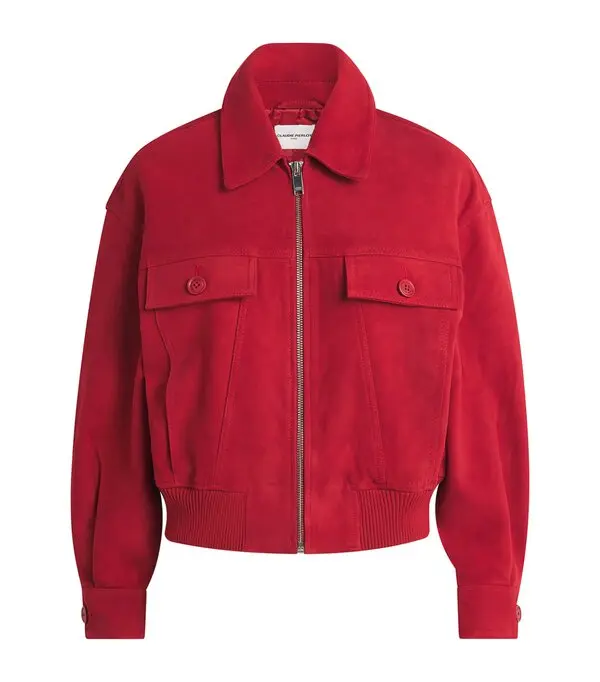 Claudie Pierlot Suede Collar Jacket - Red