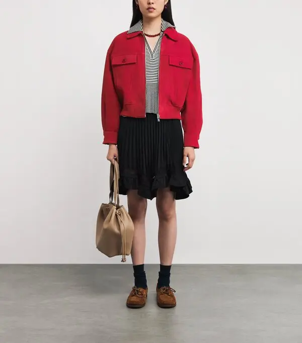 Claudie Pierlot Suede Collar Jacket