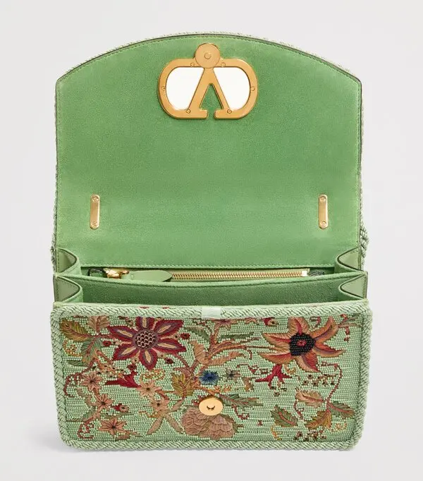 Valentino Garavani Embellished Vain Shoulder Bag