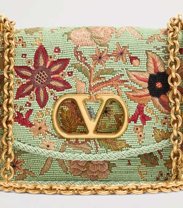 Valentino Garavani Embellished Vain Shoulder Bag