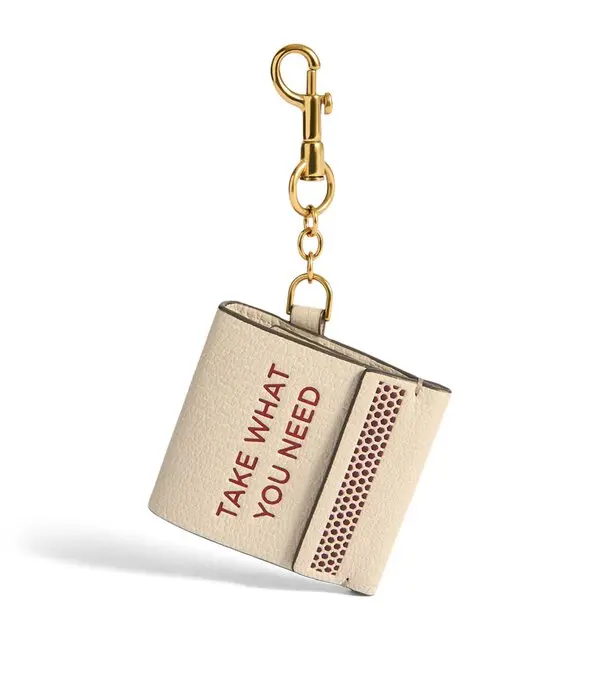ANYA HINDMARCH Leather Match Book Charm - Grey