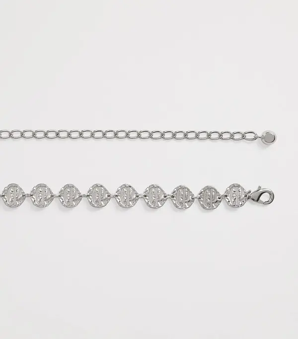 Claudie Pierlot Logo Embossed Chain Belt - Silver