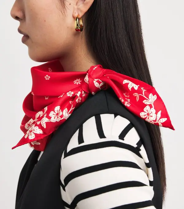 Claudie Pierlot Silk Printed Square Scarf