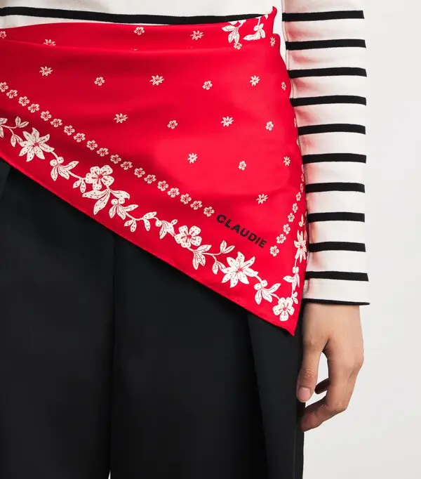 Claudie Pierlot Silk Printed Square Scarf