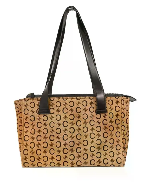 Celine 1990-2000s C Macadam Pony Hair Tote Bag