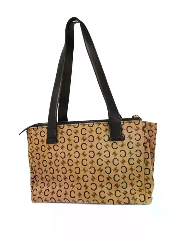 Celine 1990-2000s C Macadam Pony Hair Tote Bag